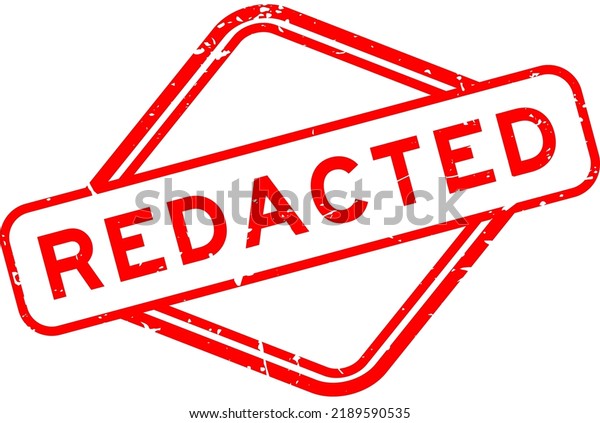 Grunge Red Redacted Word Rubber Seal Stock Vector (Royalty Free ...