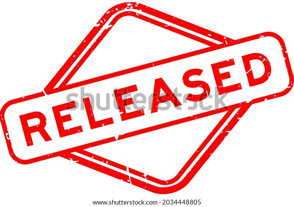 Grunge Red Released Word Rubber Square Stock Vector (Royalty Free ...