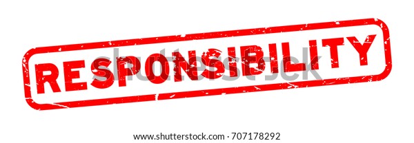 Grunge Red Responsibility Square Rubber Seal Stock Vector (Royalty Free ...
