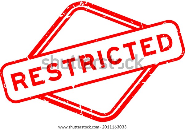 Grunge Red Restricted Word Rubber Square Stock Vector (Royalty Free ...
