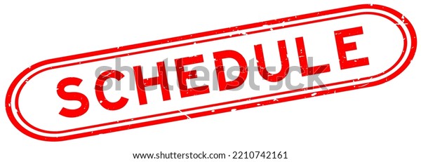 Grunge Red Schedule Word Rubber Seal Stock Vector (Royalty Free ...