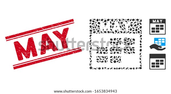 Grunge Red Stamp Watermark May Caption Stock Vector (Royalty Free ...