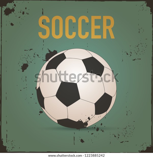 Grunge Retro Soccer Background Stock Vector (Royalty Free) 1223885242