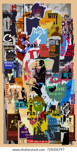 Grunge Ripped Poster Background Vetor Illustration: เวกเตอร์สต็อก (ปลอด ...
