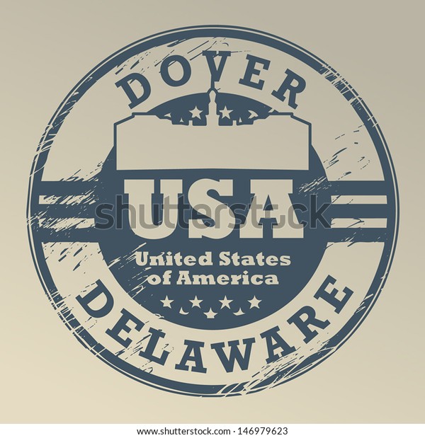 Grunge Rubber Stamp Name Delaware Dover Stock Vector (Royalty Free ...