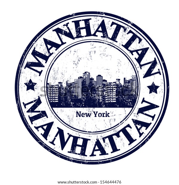 Grunge Rubber Stamp Name Manhattan Borough Stock Vector (Royalty Free ...