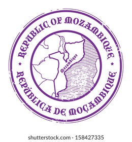 Grunge Rubber Stamp Name Map Mozambique Stock Vector (Royalty Free ...