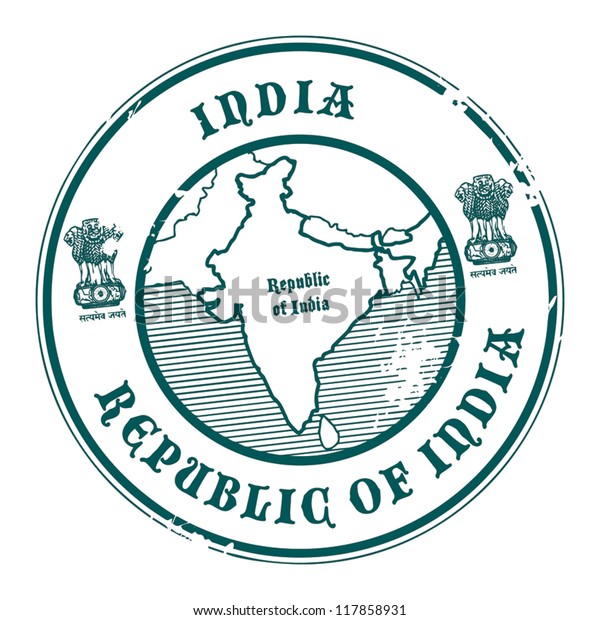 Grunge Rubber Stamp Name Map India Stock Vector (Royalty Free ...