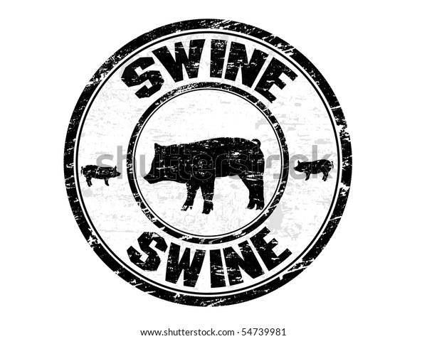 Grunge Rubber Stamp Pig Shape Text Stock Vector (Royalty Free) 54739981 ...