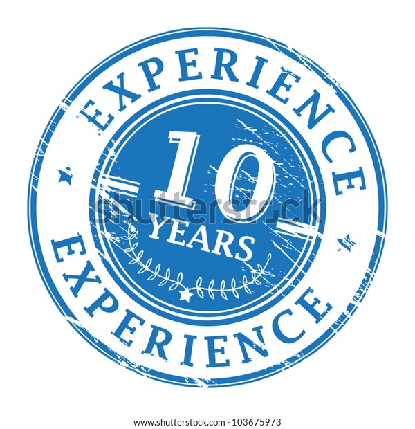 Grunge Rubber Stamp Text 10 Years Stock Vector (Royalty Free) 103675973