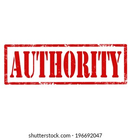 Grunge Rubber Stamp Text Authorityvector Illustration Stock Vector ...