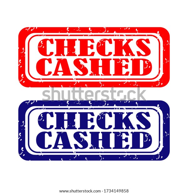 Grunge Rubber Stamp Text Checks Cashed Stock Vector (Royalty Free ...