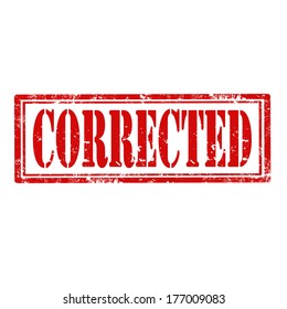 Grunge Rubber Stamp Text Correctedvector Illustration Stock Vector ...