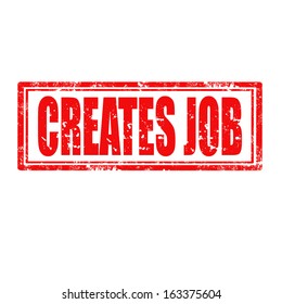 Grunge Rubber Stamp Text Creates Jobvector Stock Vector (Royalty Free ...