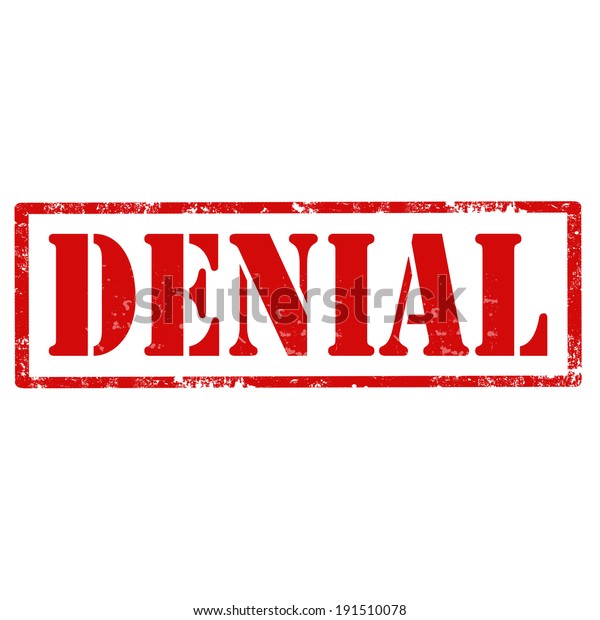 Grunge Rubber Stamp Text Denialvector Illustration Stock Vector ...
