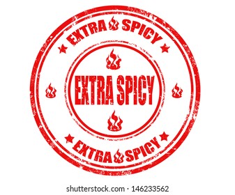 Grunge Rubber Stamp Text Extra Spicyvector Stock Vector (Royalty Free ...