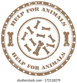 Grunge Rubber Stamp Text Help Animalsvector Stock Vector (Royalty Free ...