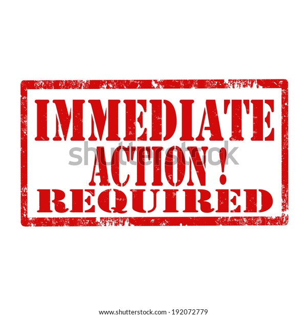 Grunge Rubber Stamp Text Immediate Action Stock Vector (Royalty Free ...