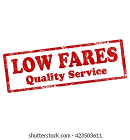 Grunge Rubber Stamp Text Low Faresvector: vector de stock (libre de ...