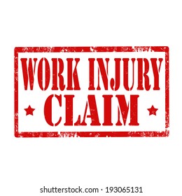 Grunge Rubber Stamp Text Work Injuryclaimvector Stock Vector (Royalty ...