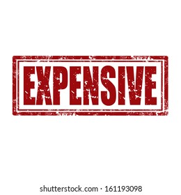 Grunge Rubber Stamp Word Expensivevector Illustration Stock Vector ...
