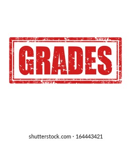 Grunge Rubber Stamp Word Gradesvector Illustration Stock Vector