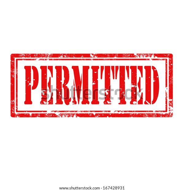 Grunge Rubber Stamp Word Permittedvector Illustration: vector de stock ...