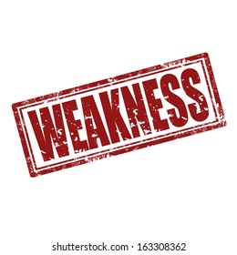 Grunge Rubber Stamp Word Weaknessvector Illustration Stock Vector ...