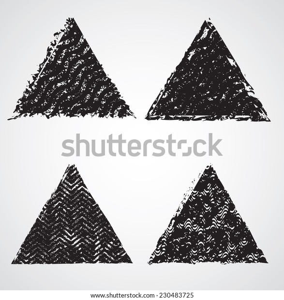 Grunge Rubber Texture Stamp Triangle Form Stock Vector (Royalty Free ...