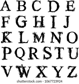 Vector Old Typewriter Font Vintage Grunge Stock Vector (Royalty Free ...