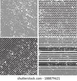 Grunge Set Stripe Vector Illustration Stock Vector (Royalty Free ...