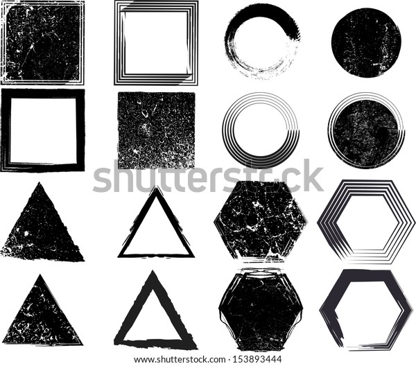 Grunge Shapes Stock Vector (Royalty Free) 153893444 | Shutterstock