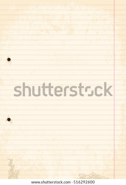 Grunge Sheet Line Paper Vector Illustration Stock Vector (Royalty Free ...