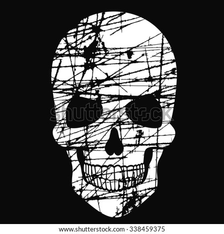 Grunge Skull Stock Vector (Royalty Free) 338459375 - Shutterstock