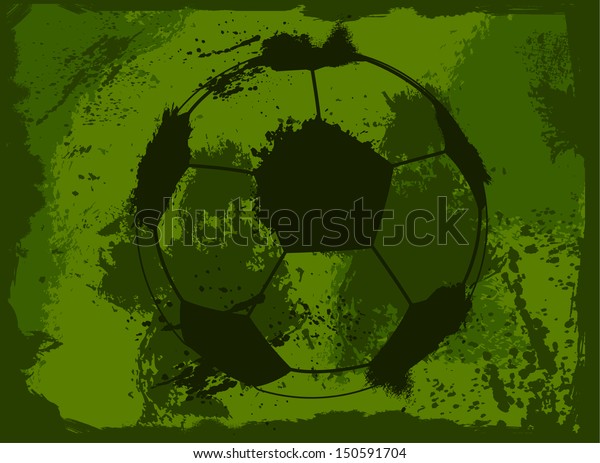Grunge Soccer Ball Stock Vector (Royalty Free) 150591704