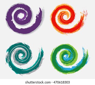 Grunge Spiralspiral Shape Symbolvector Template Stock Vector (Royalty ...