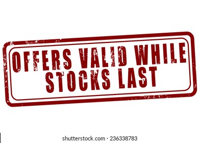 63 While stocks last Images, Stock Photos & Vectors | Shutterstock