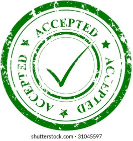 Grunge Stamp Word Accepted Mark Stock Vector (Royalty Free) 31045597 ...