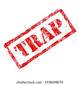 Grunge Stamp Word Trap Deadfall Symbol Stock Vector (Royalty Free ...