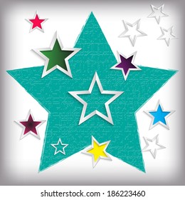 Abstract Gray Background Colored Stars: vector de stock (libre de ...
