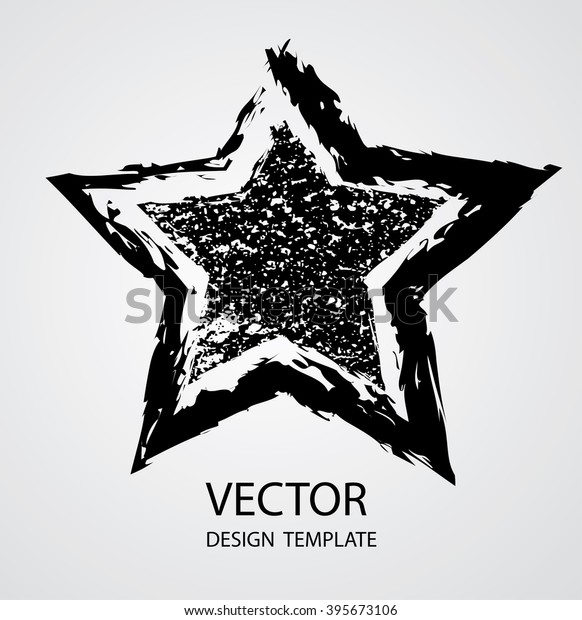 Grunge Star Icon Retro Label Stamp Stock Vector (Royalty Free ...