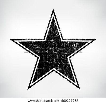 Grunge Star Symbol Vector Vintage Star Stock Vector (Royalty Free ...