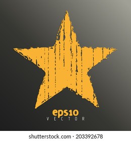 Grunge Star Vector Illustration Stock Vector (Royalty Free) 203392678 ...