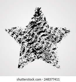 Grunge Star Vector Illustration Stock Vector (Royalty Free) 248377411 ...