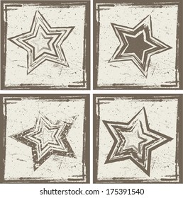 Grunge Stars Stock Vector (Royalty Free) 175391540 | Shutterstock
