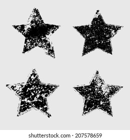 Vector Grunge Stars Collection Stock Vector (Royalty Free) 233916391 ...