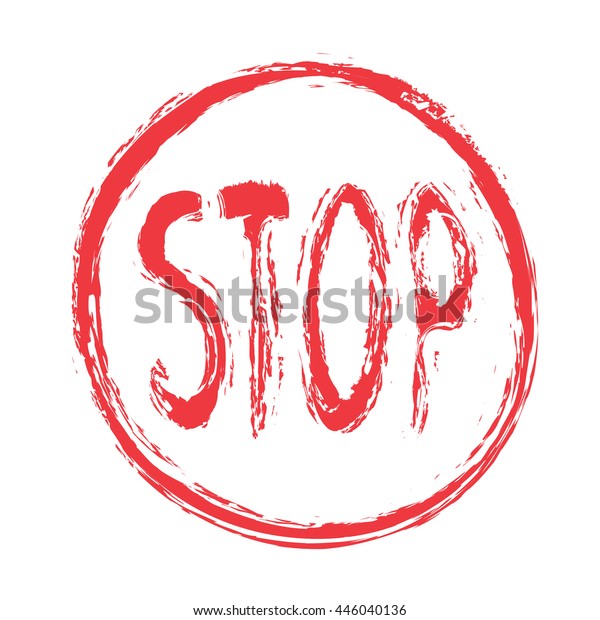 Grunge Stop Sign Vector Illustration Stock Vector (Royalty Free ...