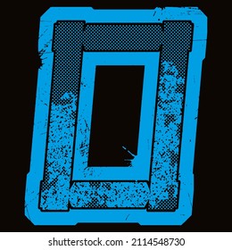 Grunge Style Letter O On Black Stock Vector (Royalty Free) 2114548730 ...