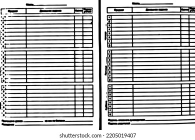 Grunge Texture Diary Diary Sheet Blank Stock Vector (Royalty Free ...