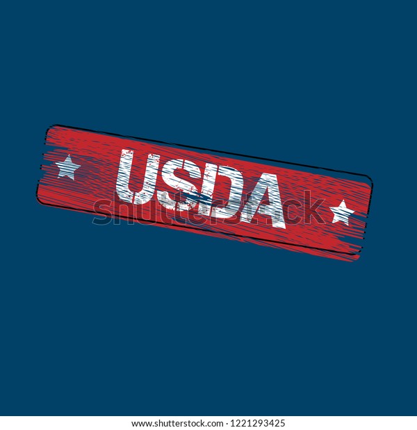 Grunge Usda Emblem Label Badge Logo Stock Vector (Royalty Free ...